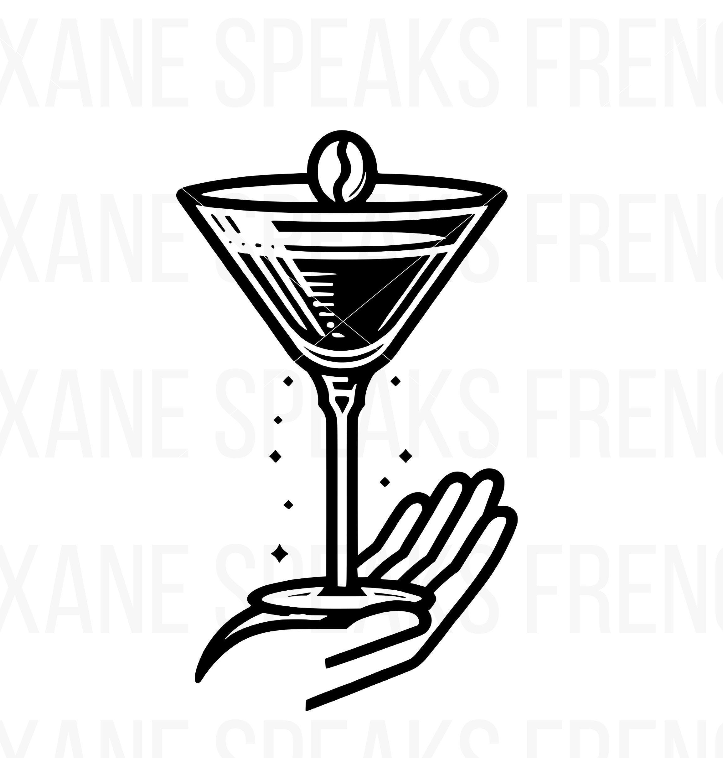 Espresso Martini SVG Minimalist Cocktail Vector Digital Download File ...