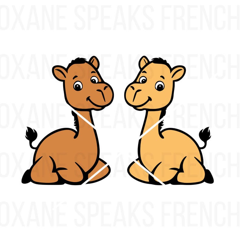 Cute Cartoon Camel SVG PNG Clipart Adorable Animal Illustration for ...