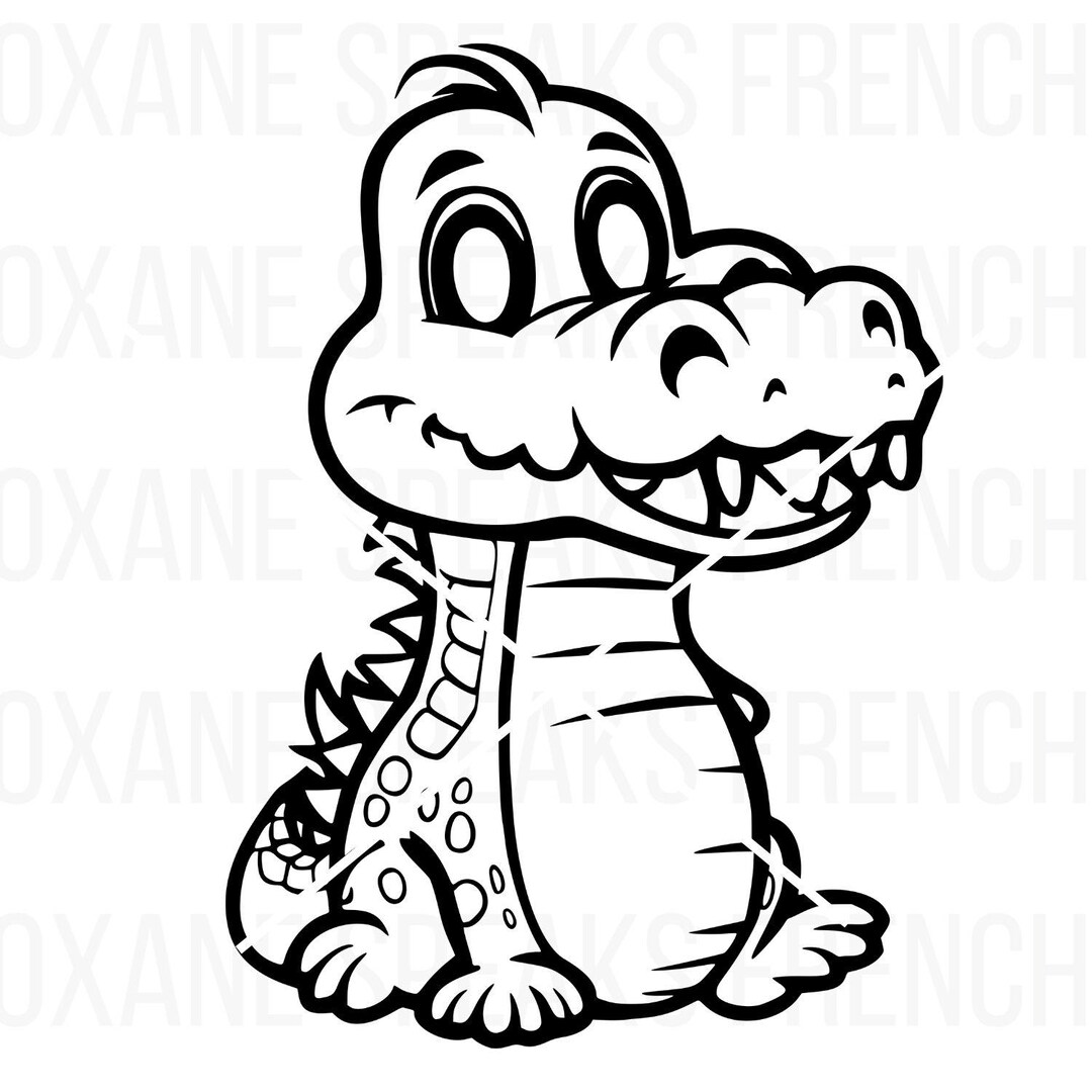 Alligator SVG Cute Crocodile Vector File Commercial License - Etsy