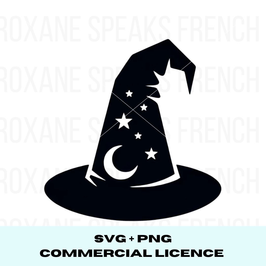 Halloween Witch Hat SVG and PNG for Print on Demand Include Full ...