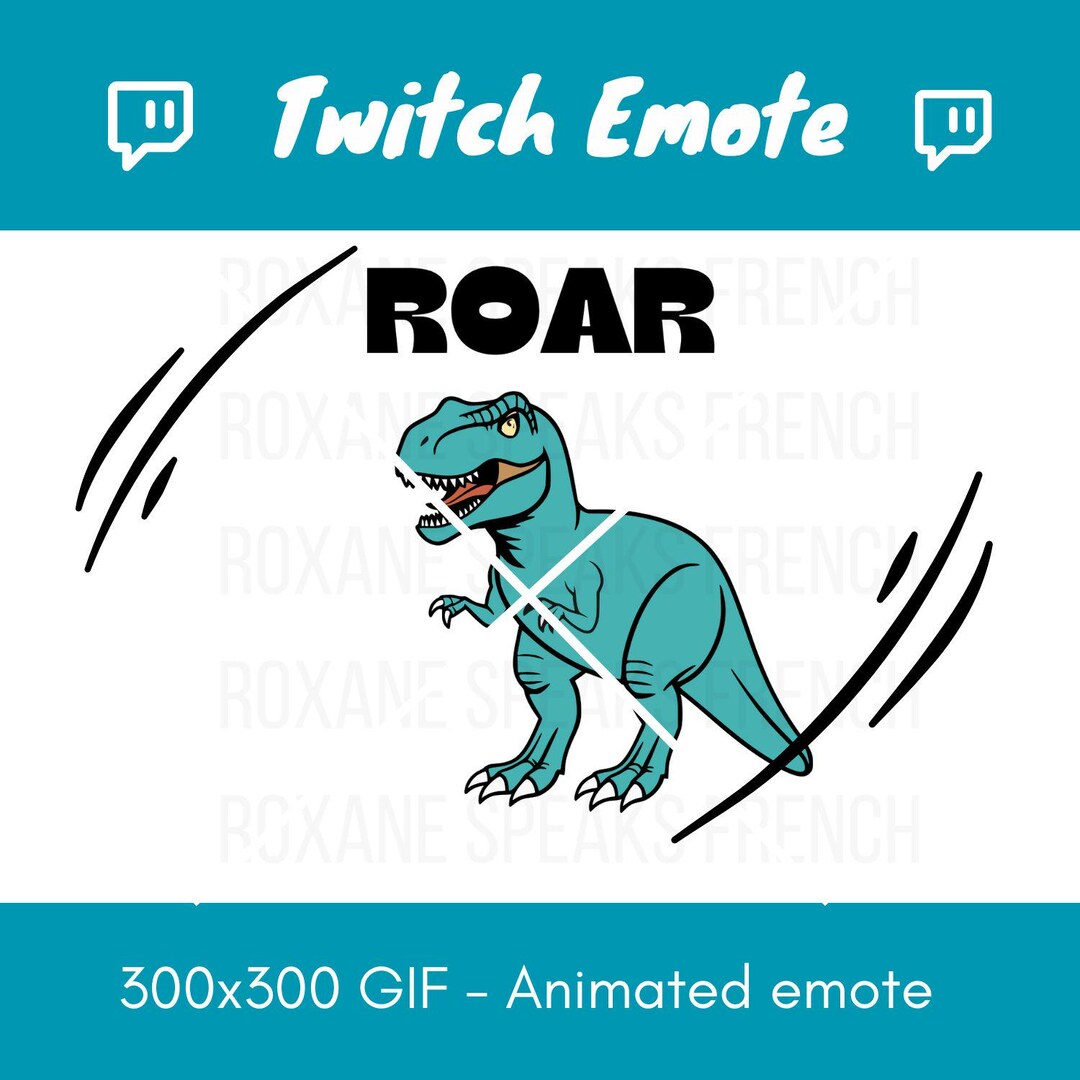 Animated Dinosaur Roar Twitch Emote—t-rex GIF for Twitch and Discord - Etsy