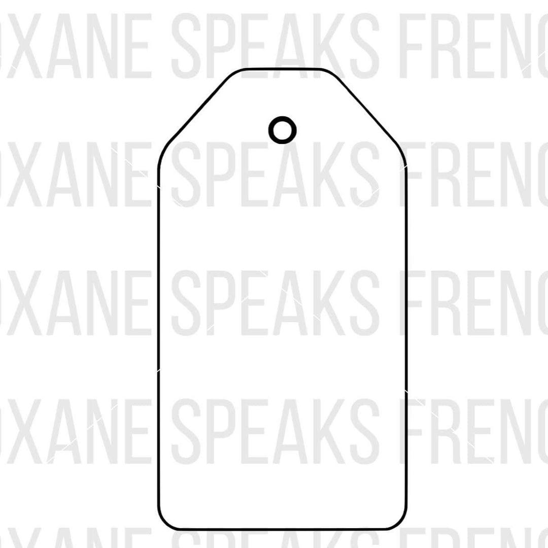 Printable Simple Gift Tag Template SVG and PNG Clipart for DIY, Present ...