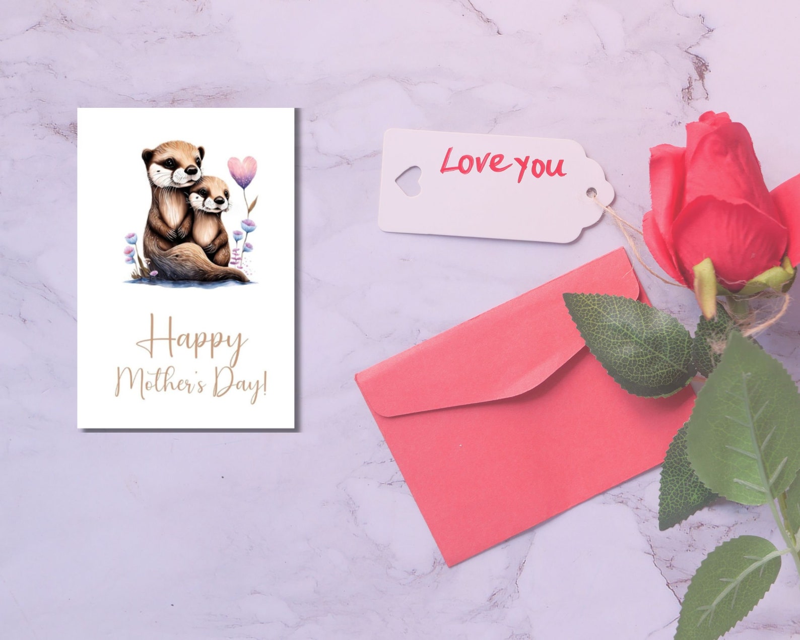 Mother's Day Card Printable - Cute Animals, Instant Download, Print at ...