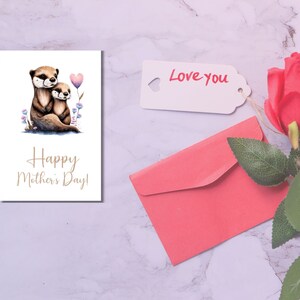 Mother's Day Card Printable - Cute Animals, Instant Download, Print at ...