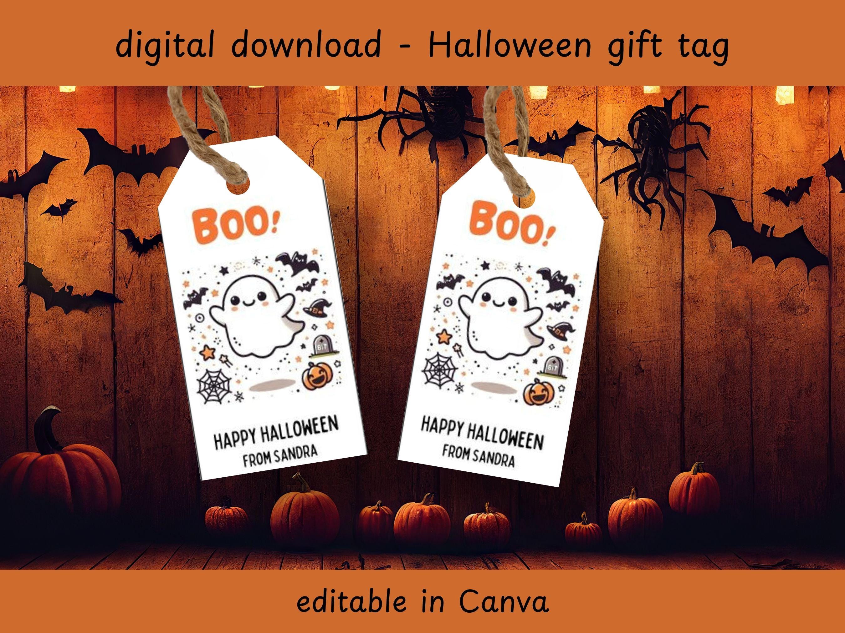 Editable Halloween Gift Tag - Trick or Treat Bag Tag | Printable Favor ...