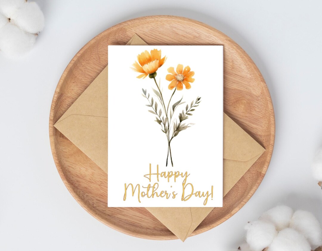 Mother's Day Printable Giftcard, happy Mother's Day Giftcard, Instant ...