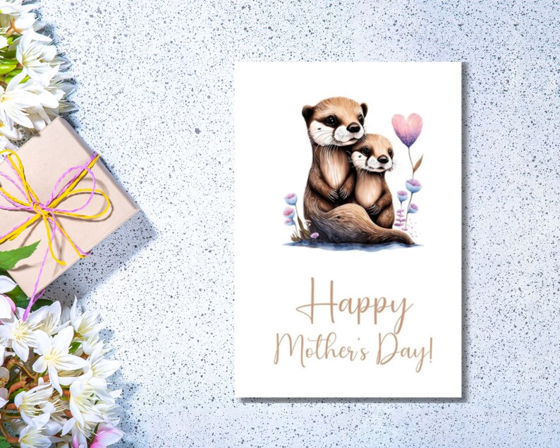 Mother's Day Card Printable - Cute Animals, Instant Download, Print at ...