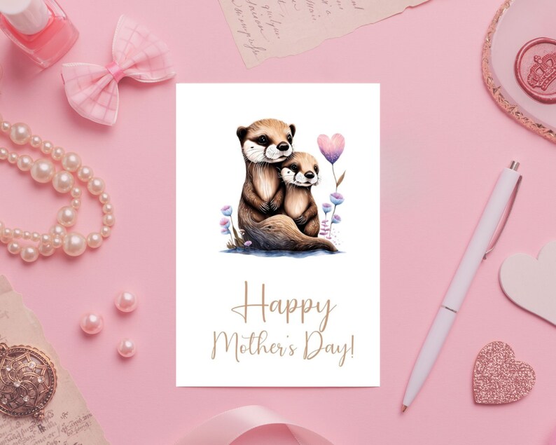Mother's Day Card Printable - Cute Animals, Instant Download, Print at ...