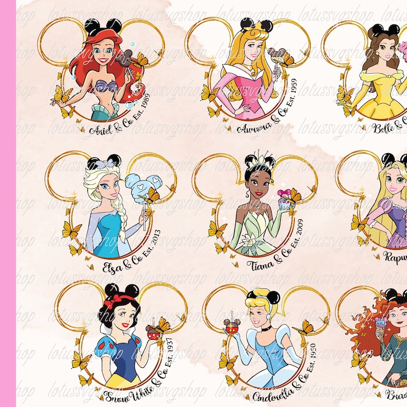 Disneys Princess Svg - Etsy
