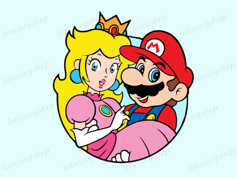 Super Mario Png, Princess Peach Svg, Princess Png, Gift for Kids ...
