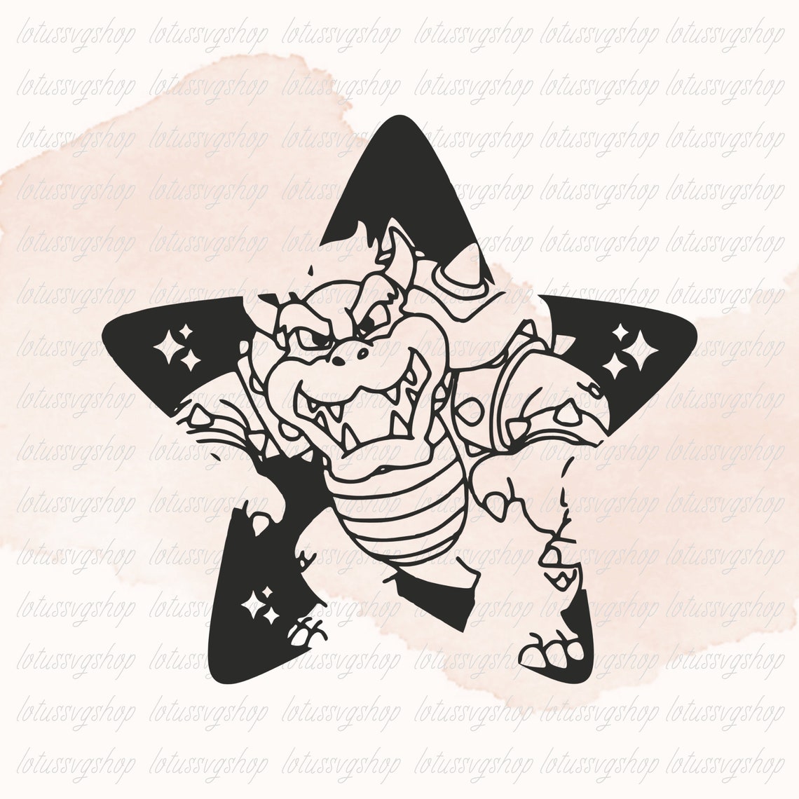 Bowser Head Png, Bowser Star Svg, Bowser, Bowser Head Cricut, Super ...