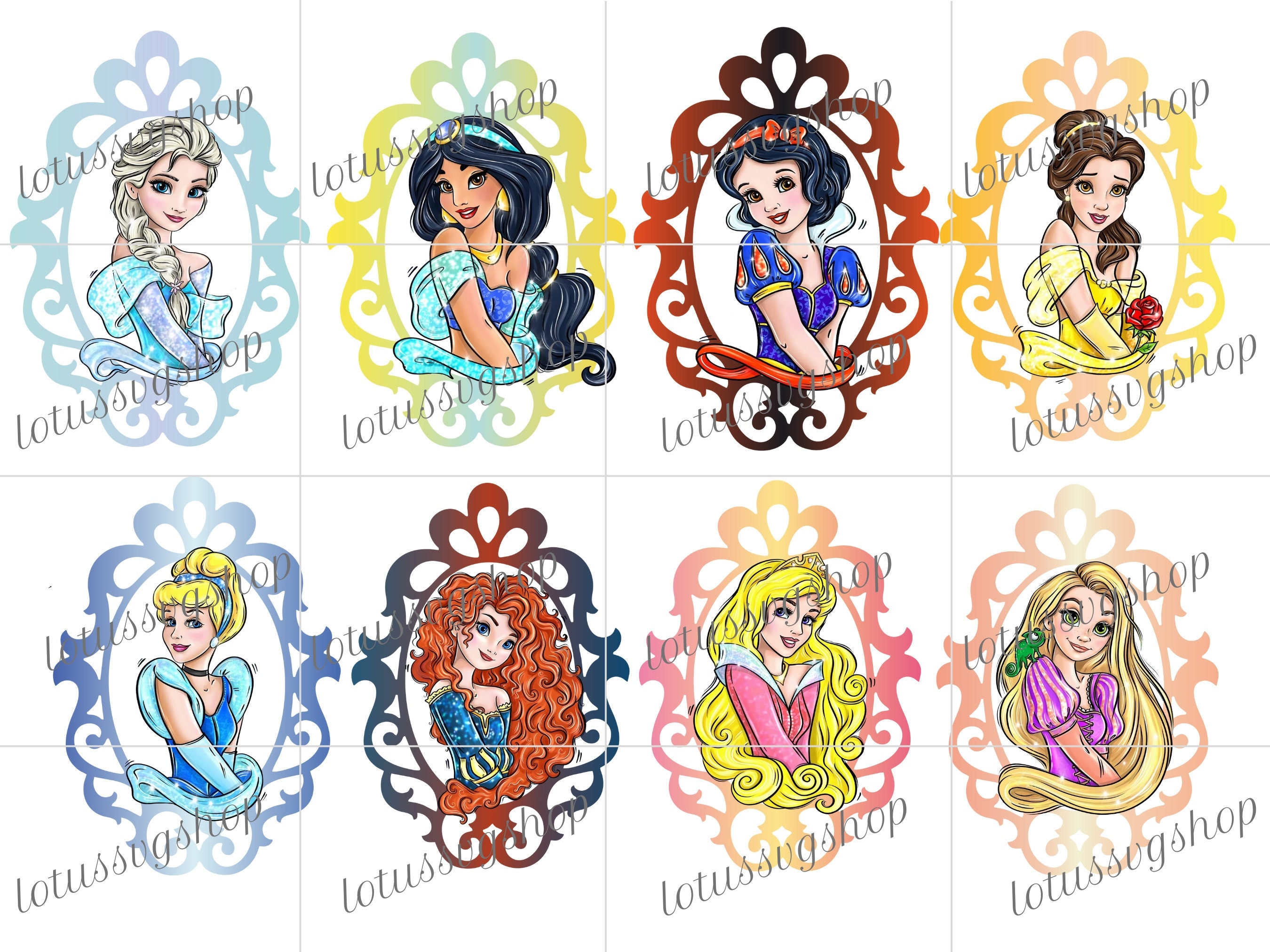 Princess Png Bundle Princess Digital Princess Clipart - Etsy