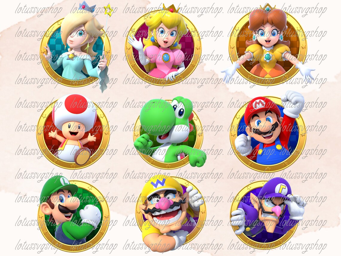 Super Mario Png Bundle, Super Mario Bundle, Super Mario Birthday Png ...