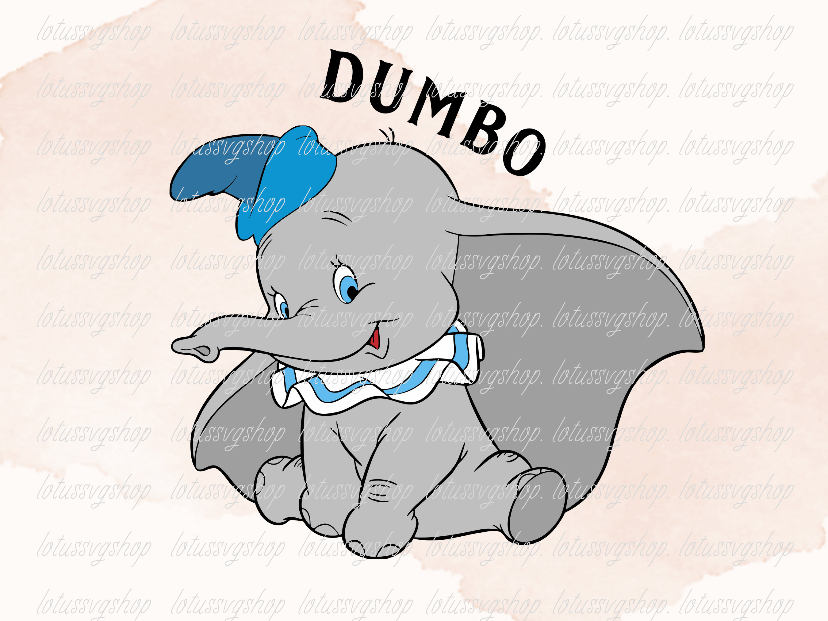 Dumbo Elephant Png, Dumbo Svg, Dumbo Png, Dumbo Clipart, Elephant Svg ...