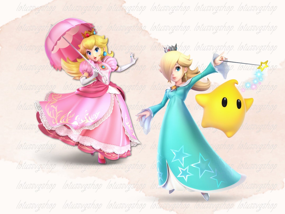 Princess Peach Png, Princess Rosalina,princess Svg, Princess Png, Peach ...
