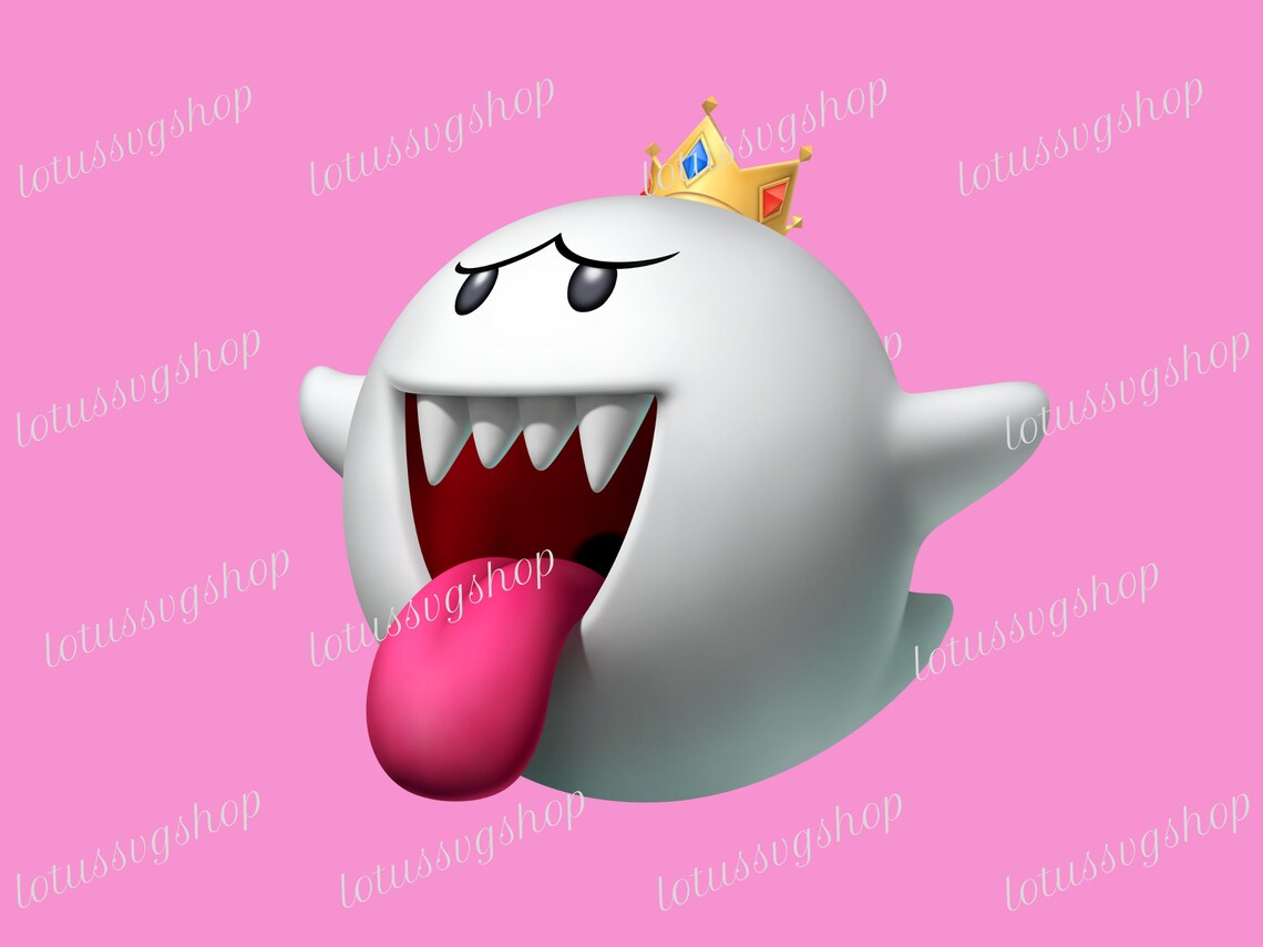 Super Mario Boo Svg, Boo Png, Mario Kart Svg, Super Mario Png, Digital ...