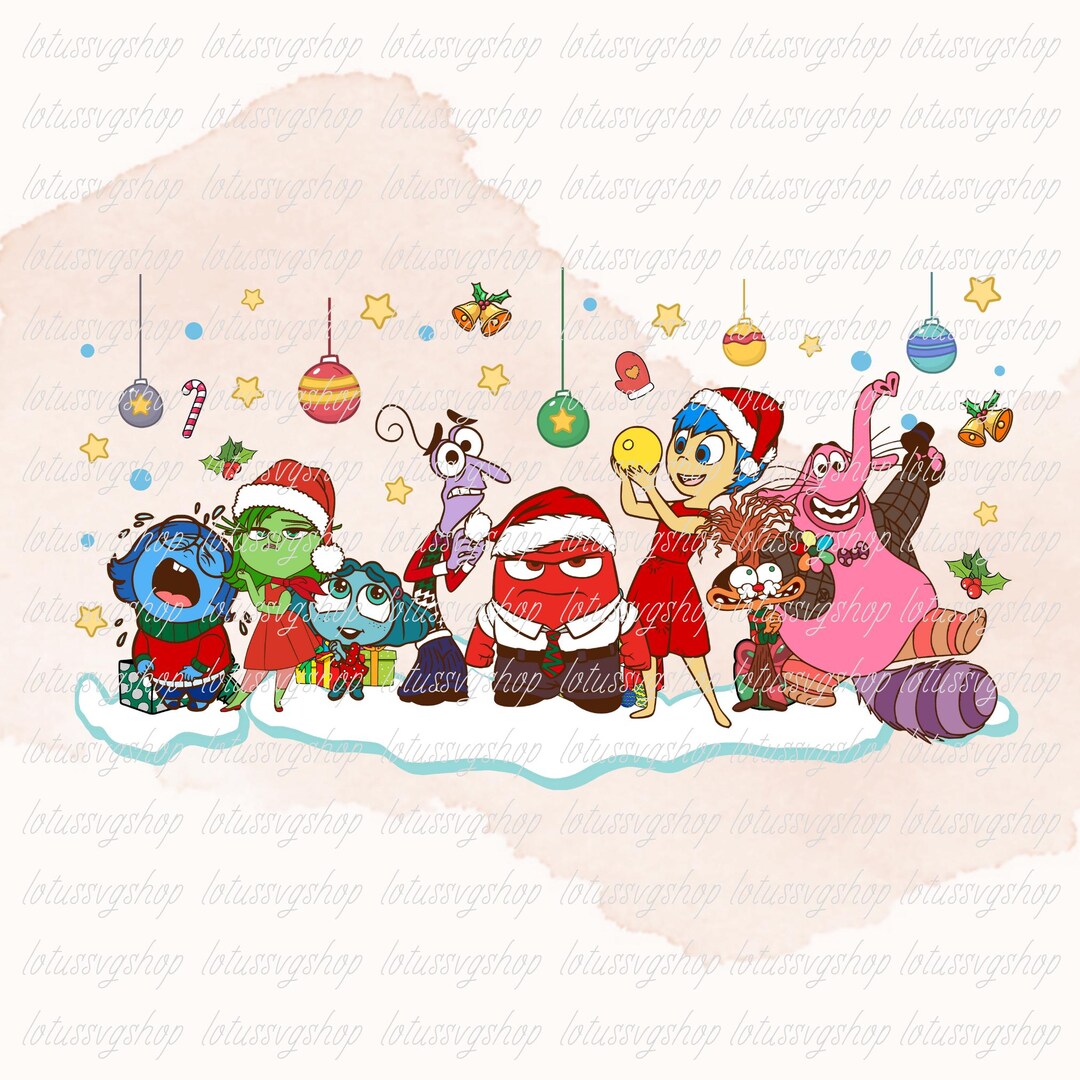 Inside Out 2 Christmas Characters Png, Christmas Inside Out 2 Svg Png ...