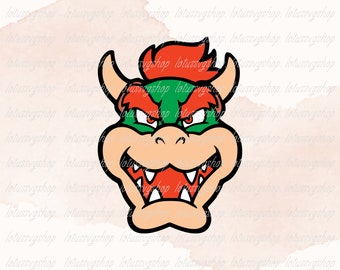 Peaches Bowser Png, Bowser Head Svg, Bowser Svg, Peaches Svg,bowser ...