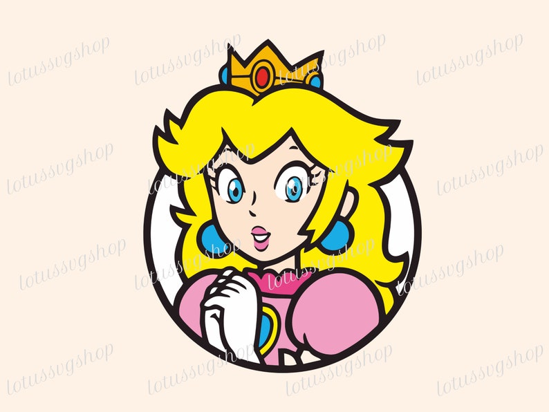 Princess Peach Png, Princess Svg, Princess Png, Peach Png, Gift for Kids, Princess, Princess ...
