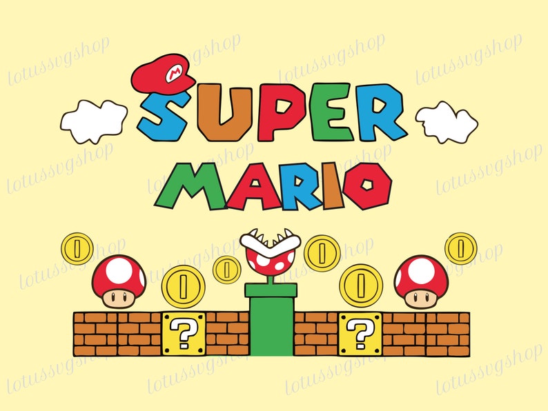 Super Mario Svg, Mario Svg, Mario Kart Svg, Super Mario Png, Digital ...