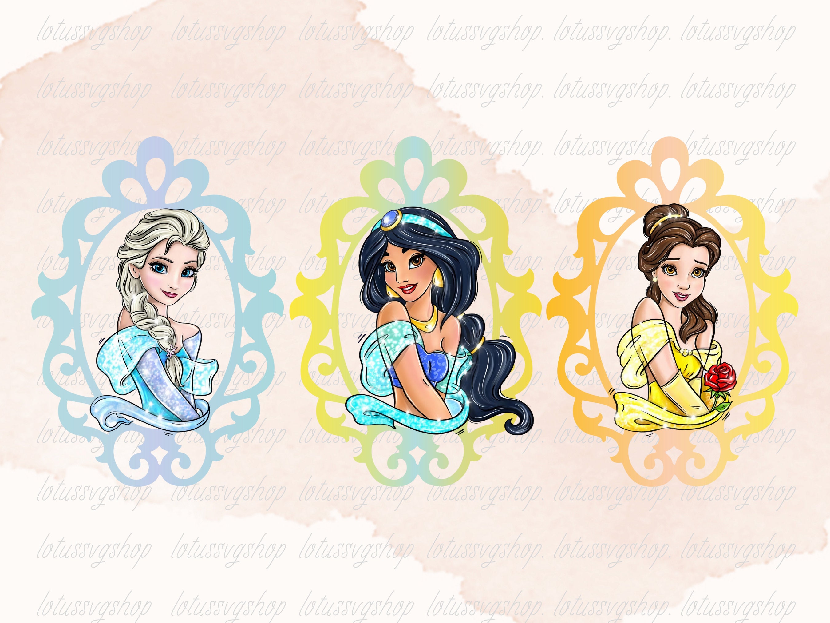 Princess Png, Bundle Princess Digital, Princess Clipart, Princess SVG ...