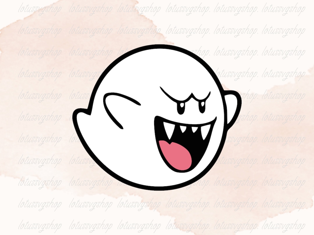 Super Mario Boo Svg Boo Png Mario Kart Svg Super Mario Png Digital Clipart Super Mario Boo