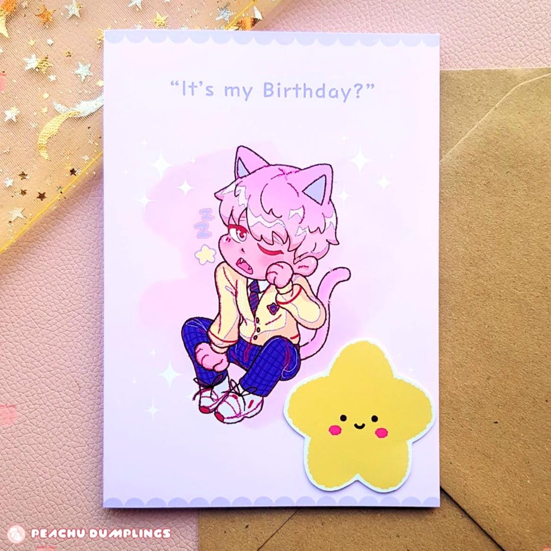 Xavier Birthday Card and Sticker Set | Love and Deepspace Cat, LADS ...