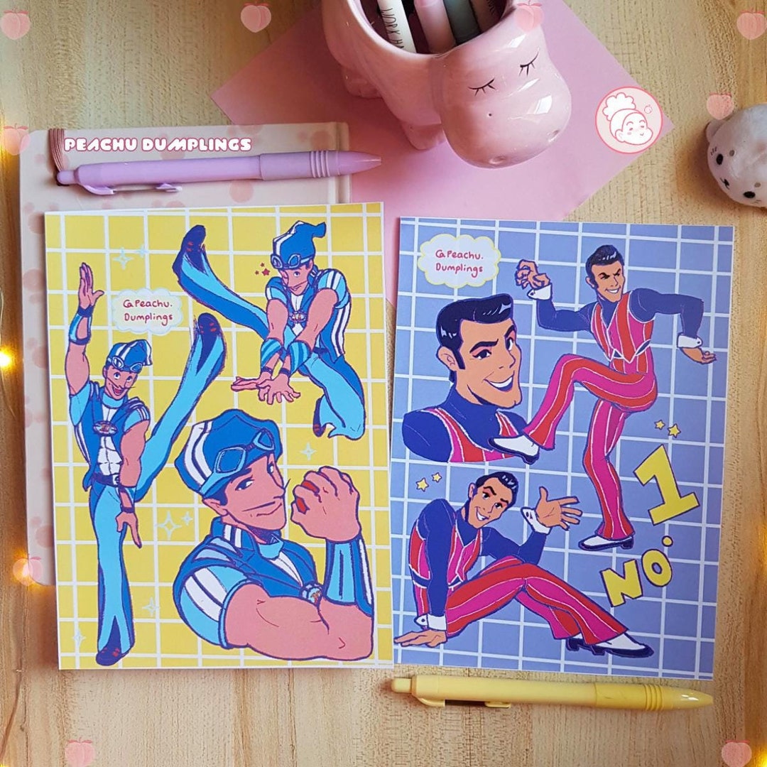 Lazy Town A5 Art Prints Bundle Sportacus and Robbie Rotten - Etsy