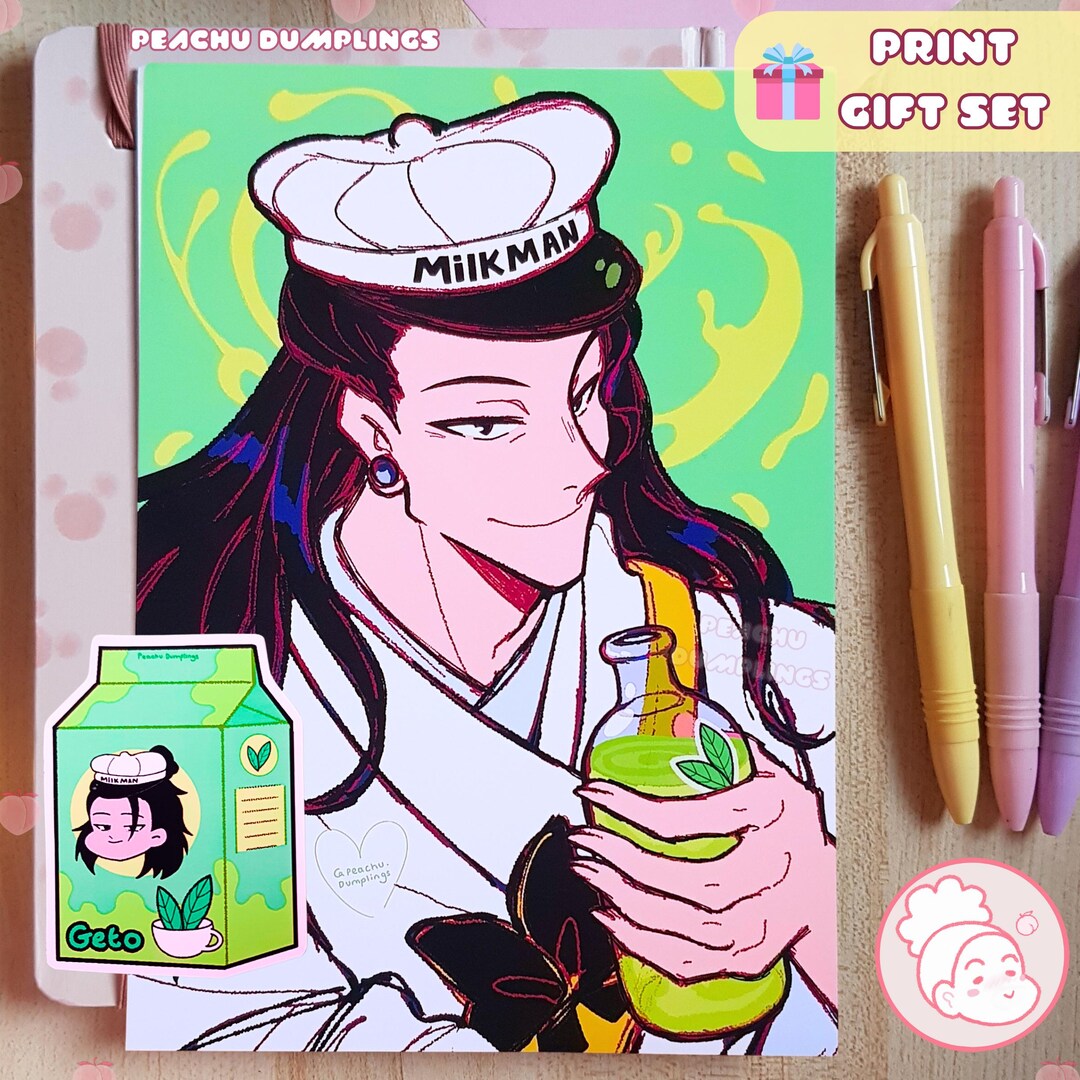 Anime Sorcerer Milkshake Print Gift Set | Manga Art Prints A4/A5/A6 and ...