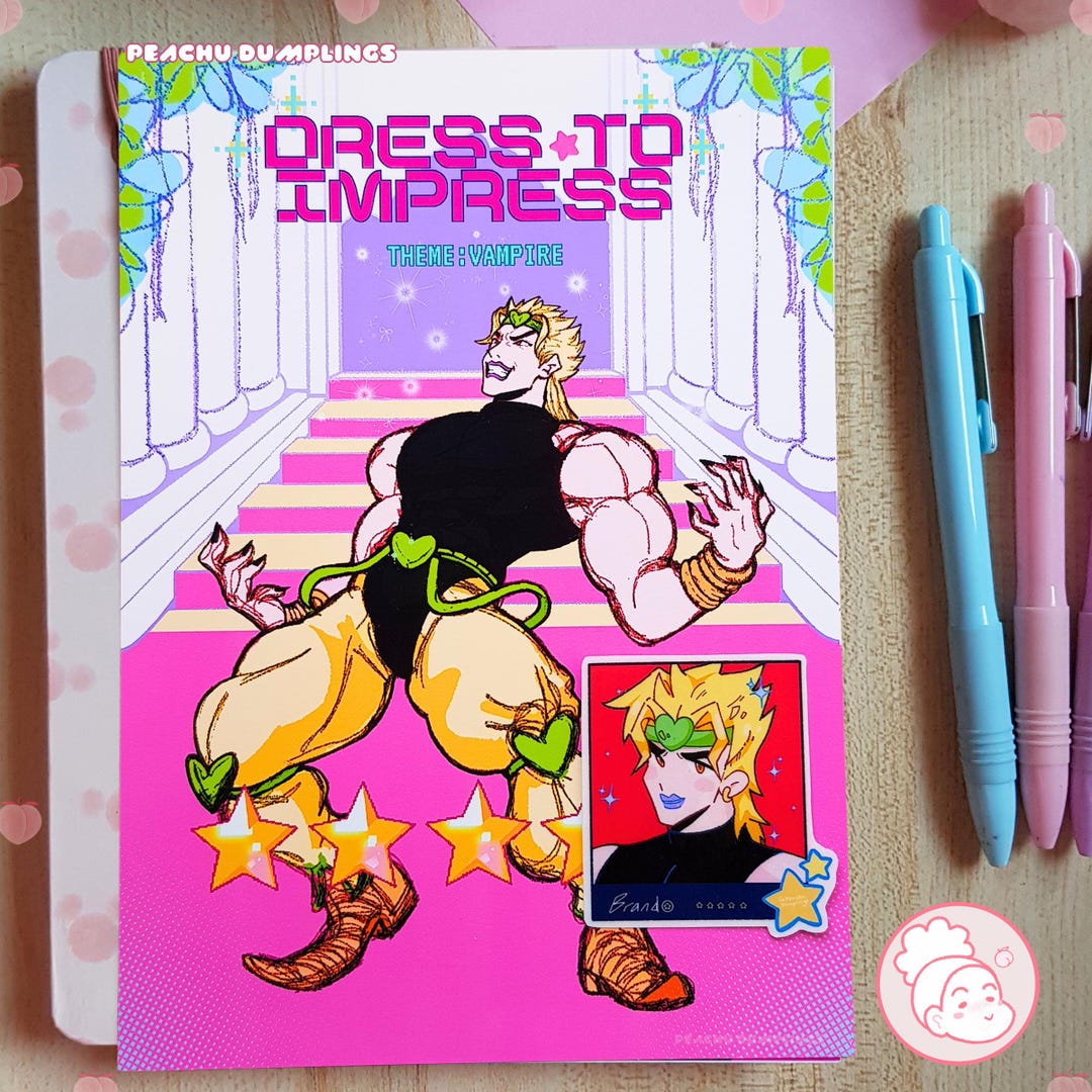 Dio Dress to Impress Print and 2" Sticker | Jojo's Bizarre Adventure ...