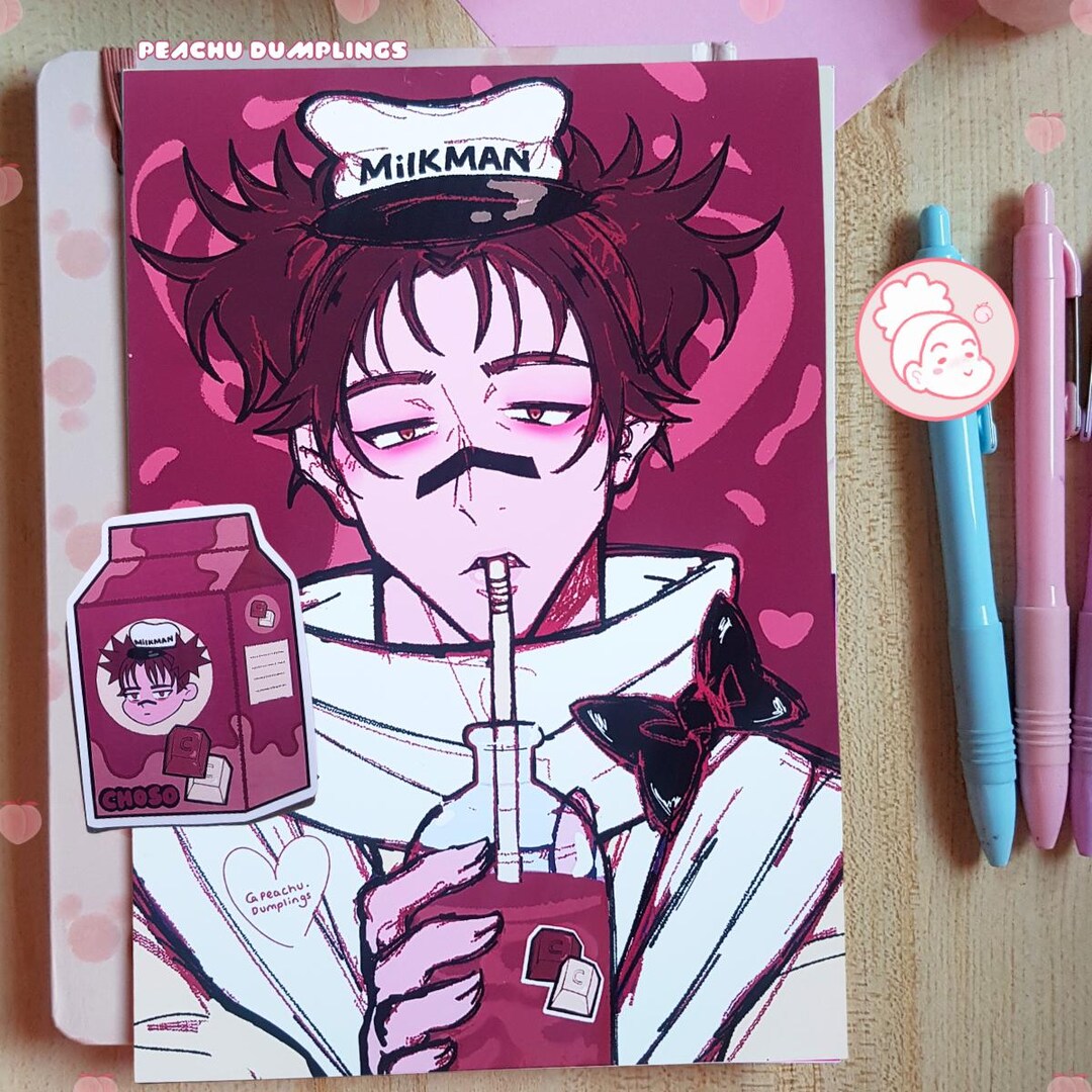 Choso Chocolate Milkshake Print and 2.5" Sticker | Jujutsu Kaisen Art ...