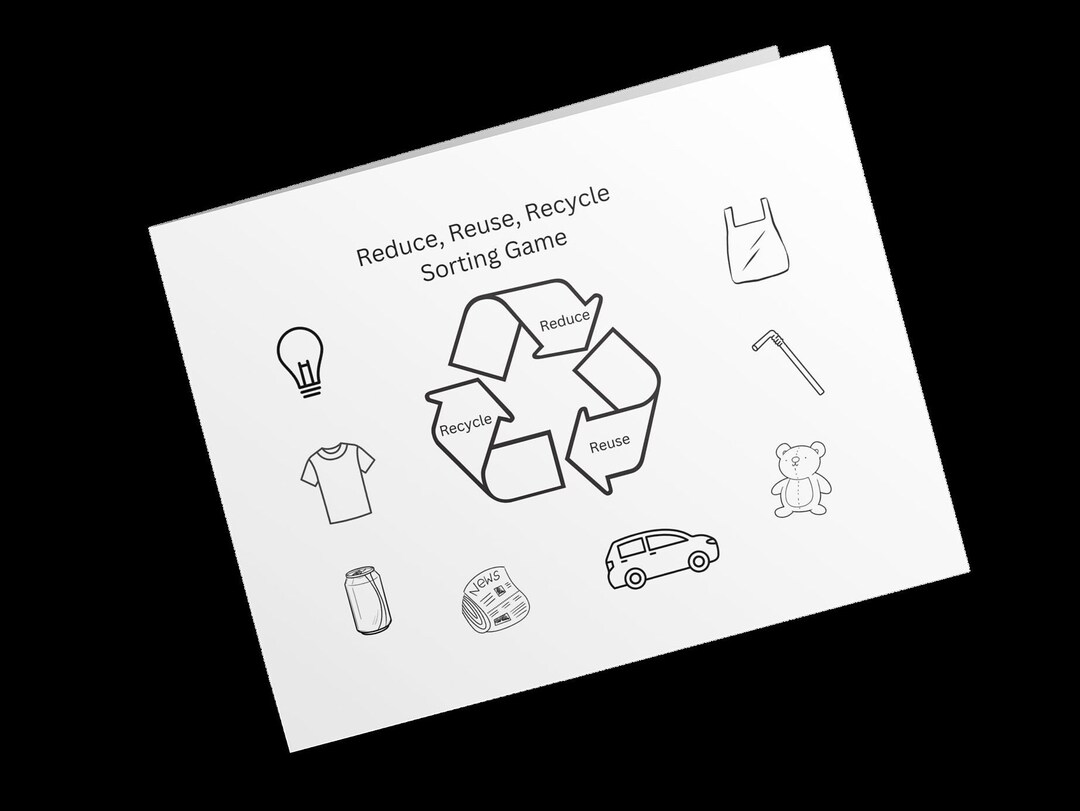 Reduce Reuse Recycle Sorting Activity Etsy