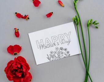 Beautiful Flower Printable Coloring Page for This Mother's Day ...