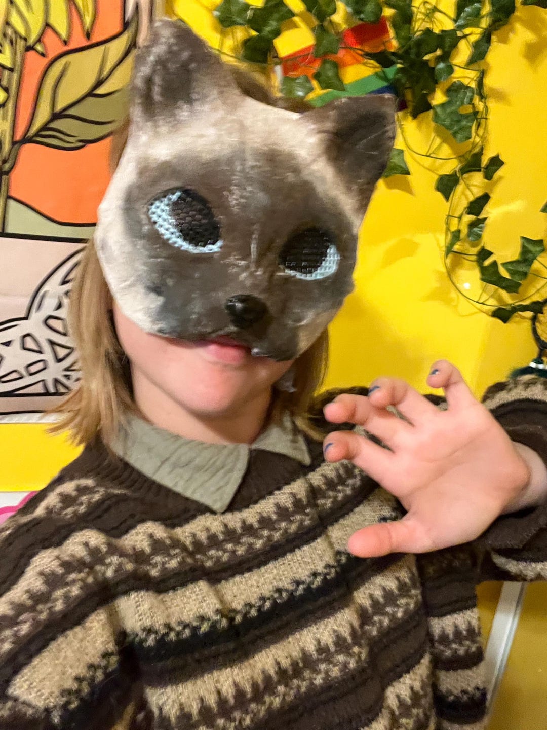 Siamese Cat Mask Premade - Etsy