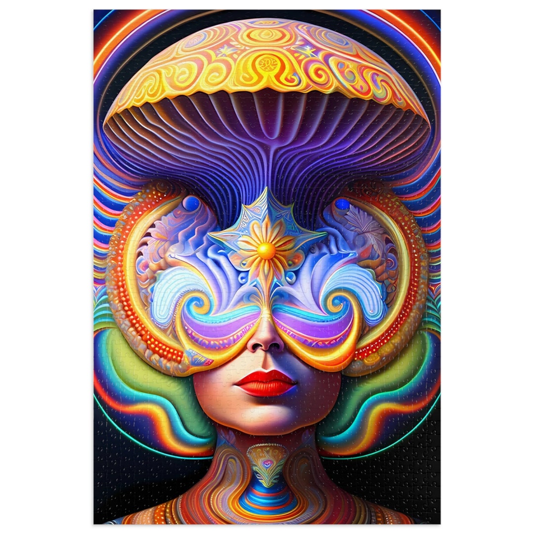 Third Eye Open 1, Mushroom Woman, Beautiful Illustration, Psychedelic ...