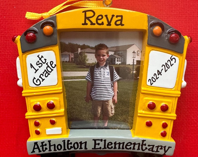 School Bus Picture Frame-picture Day-first Day of School-kindergarten ...