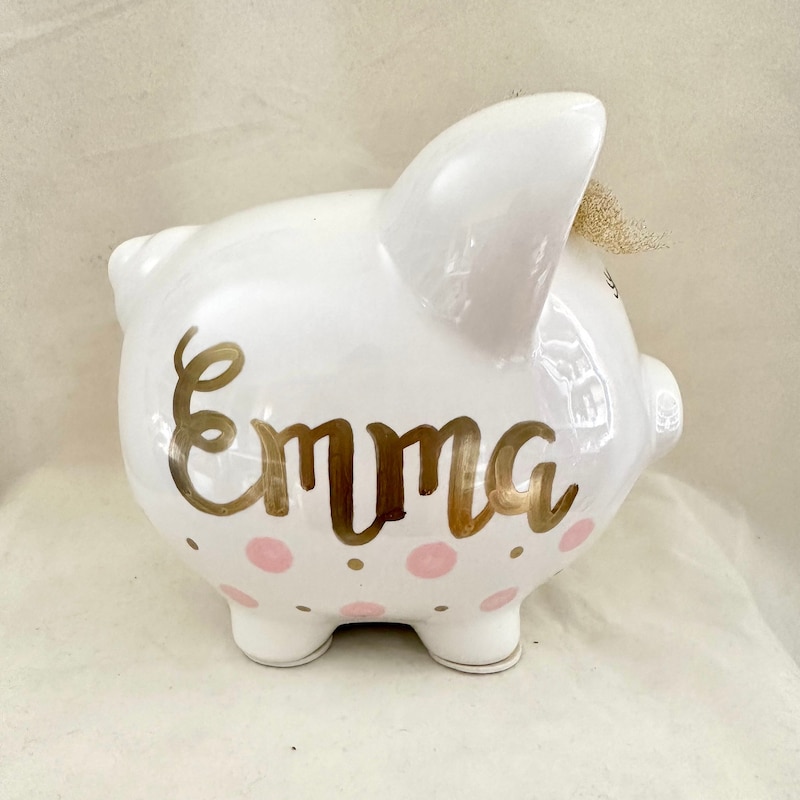 Polka Dot Piggy Bank - Etsy