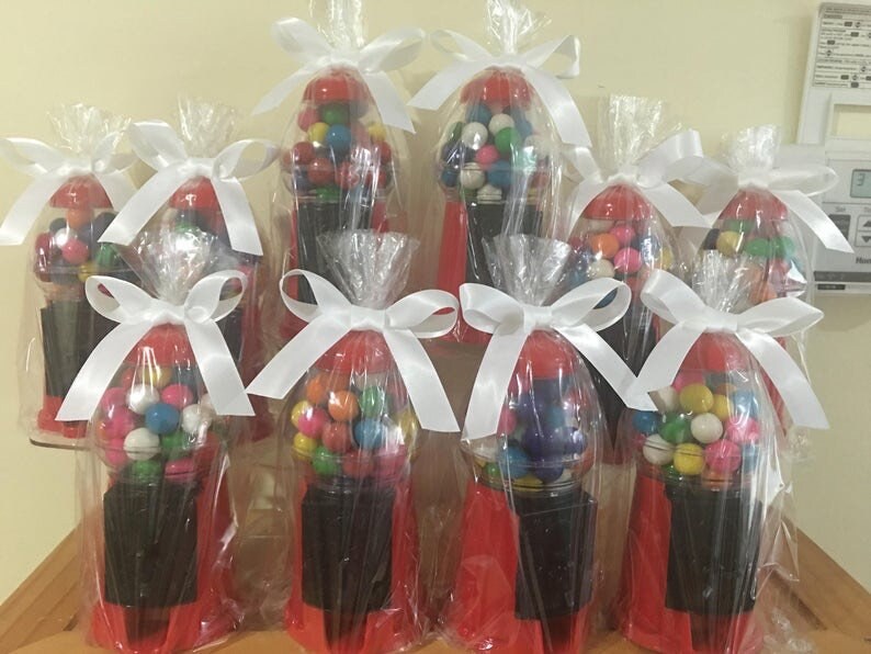 Personalized Red Carnival Gumball Machine Kids Party Favors - Etsy