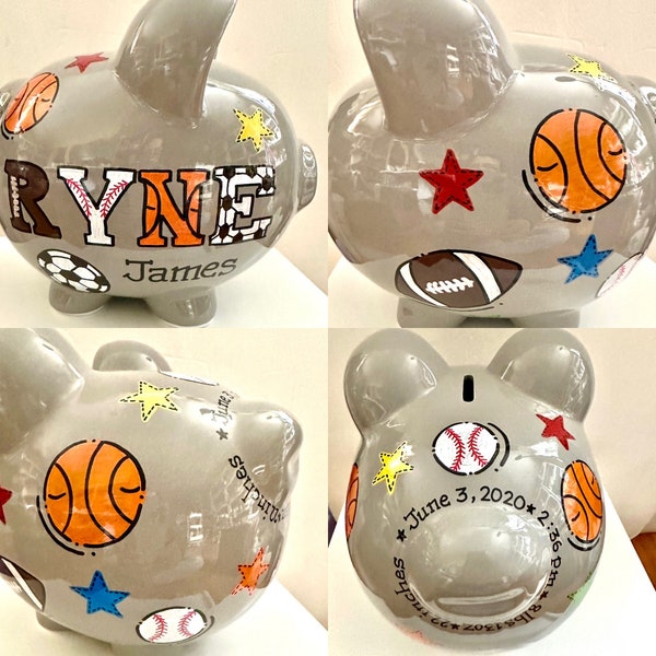 Sports Piggy Bank - Etsy