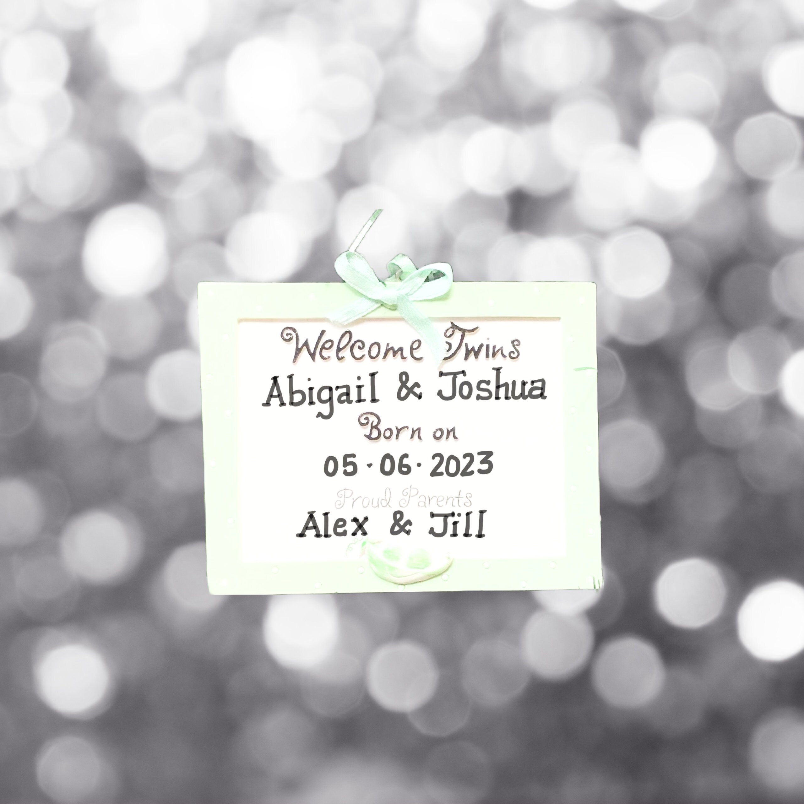 Welcome Baby-birth Announcement- Baby Boy- Baby Girl-twins-personalized ...