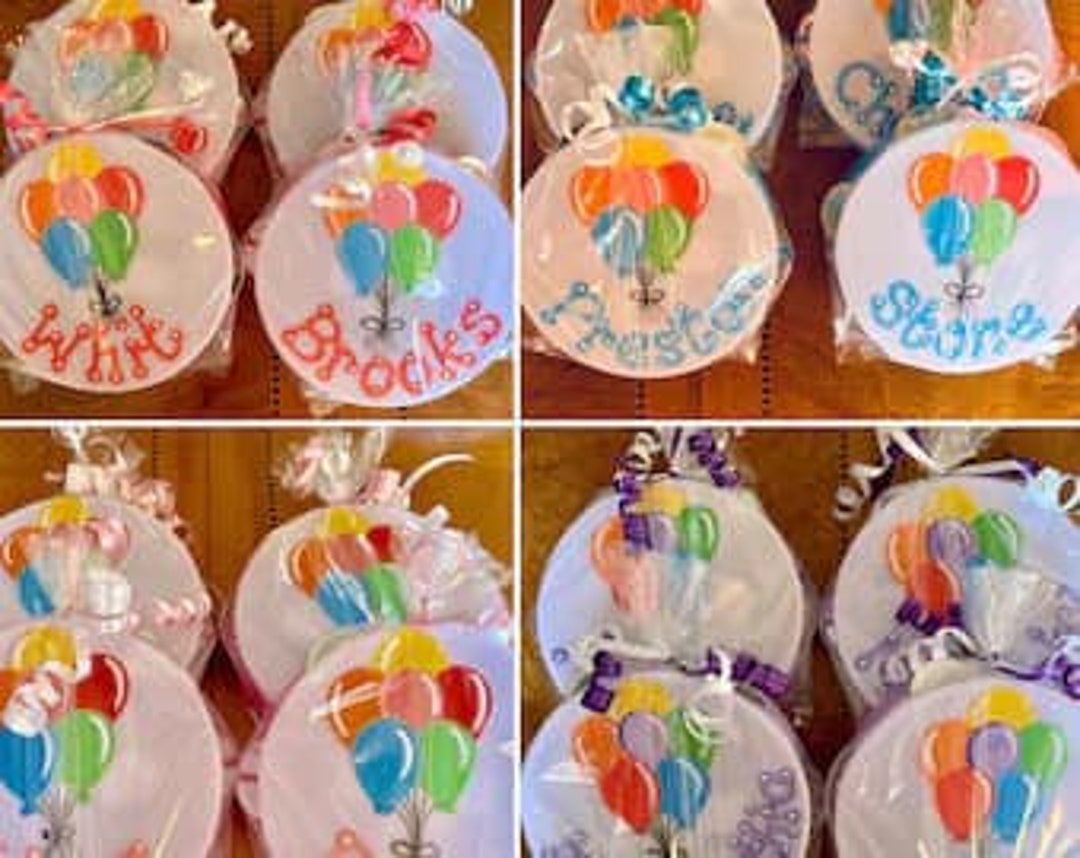 Personalized Balloon Cluster Tambourines - Hand Painted- First Birthday ...
