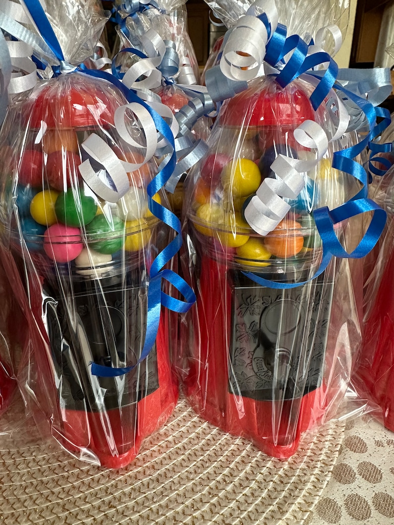 Personalized Red Carnival Gumball Machine Kids Party Favors - Etsy