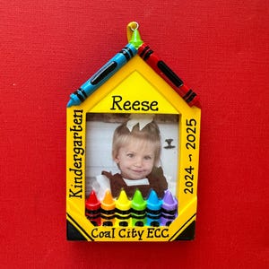 Crayon Picture Frame-picture Day-first Day of School-kindergarten ...