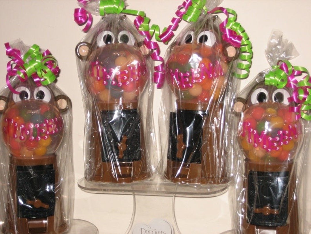 Personalized Monkey Safari Theme Gumball Machine- Kids Party Favors ...