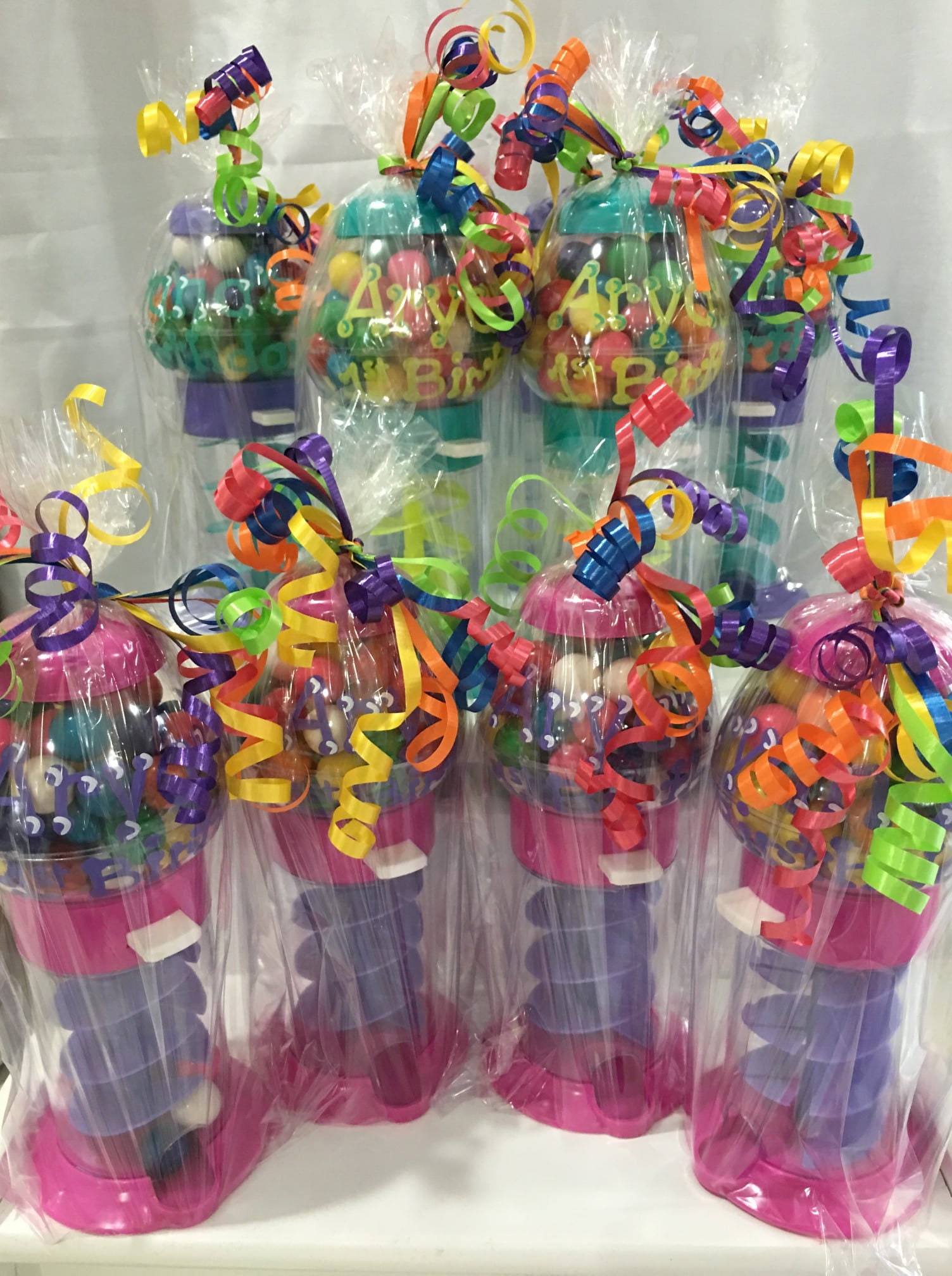 Personalized Spiral Carnival Gumball Machine- Kids Party Favors ...