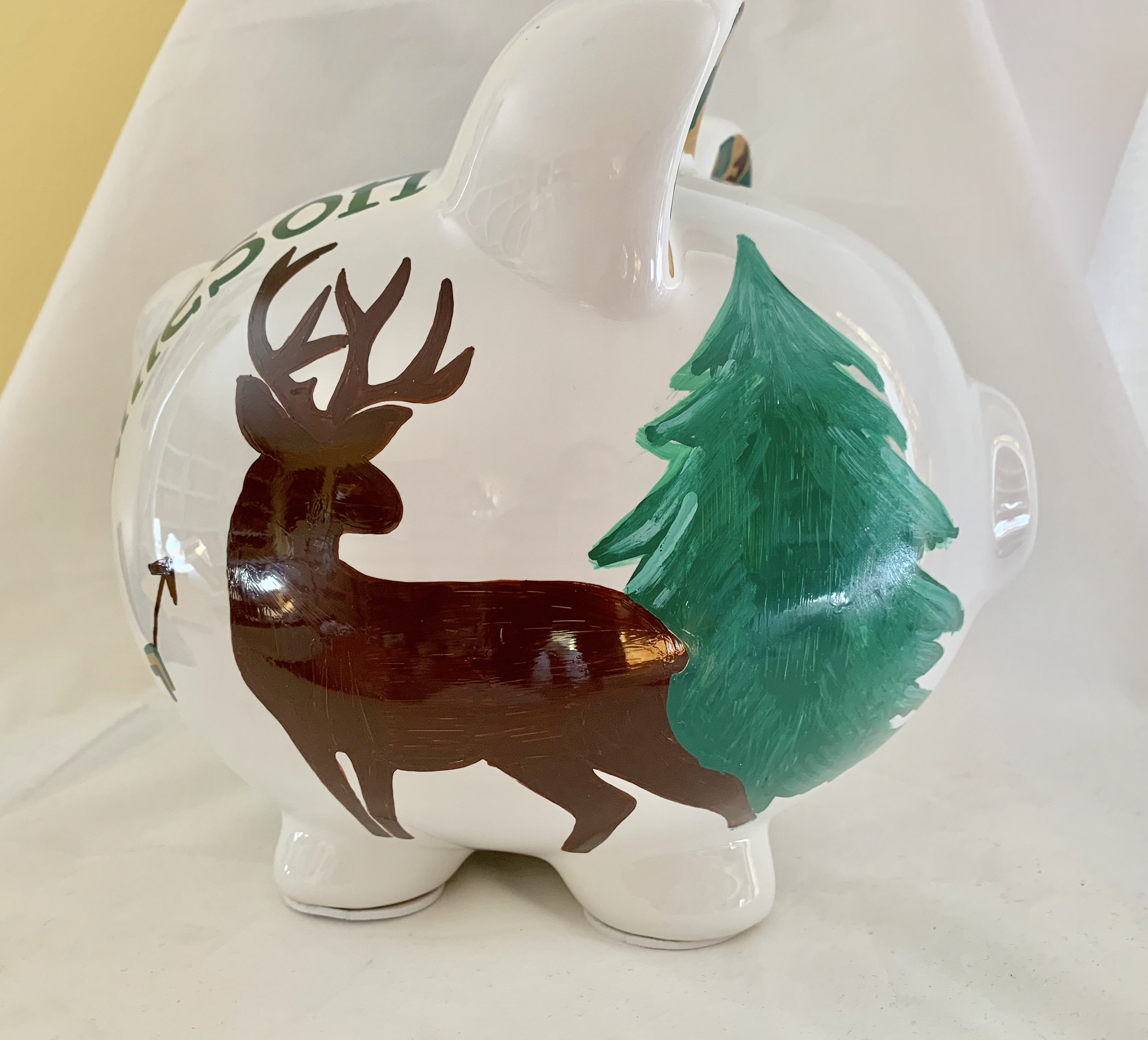 Personalized Deer Moose Arrow Hunting Camouflage Painted Piggy Bank ...