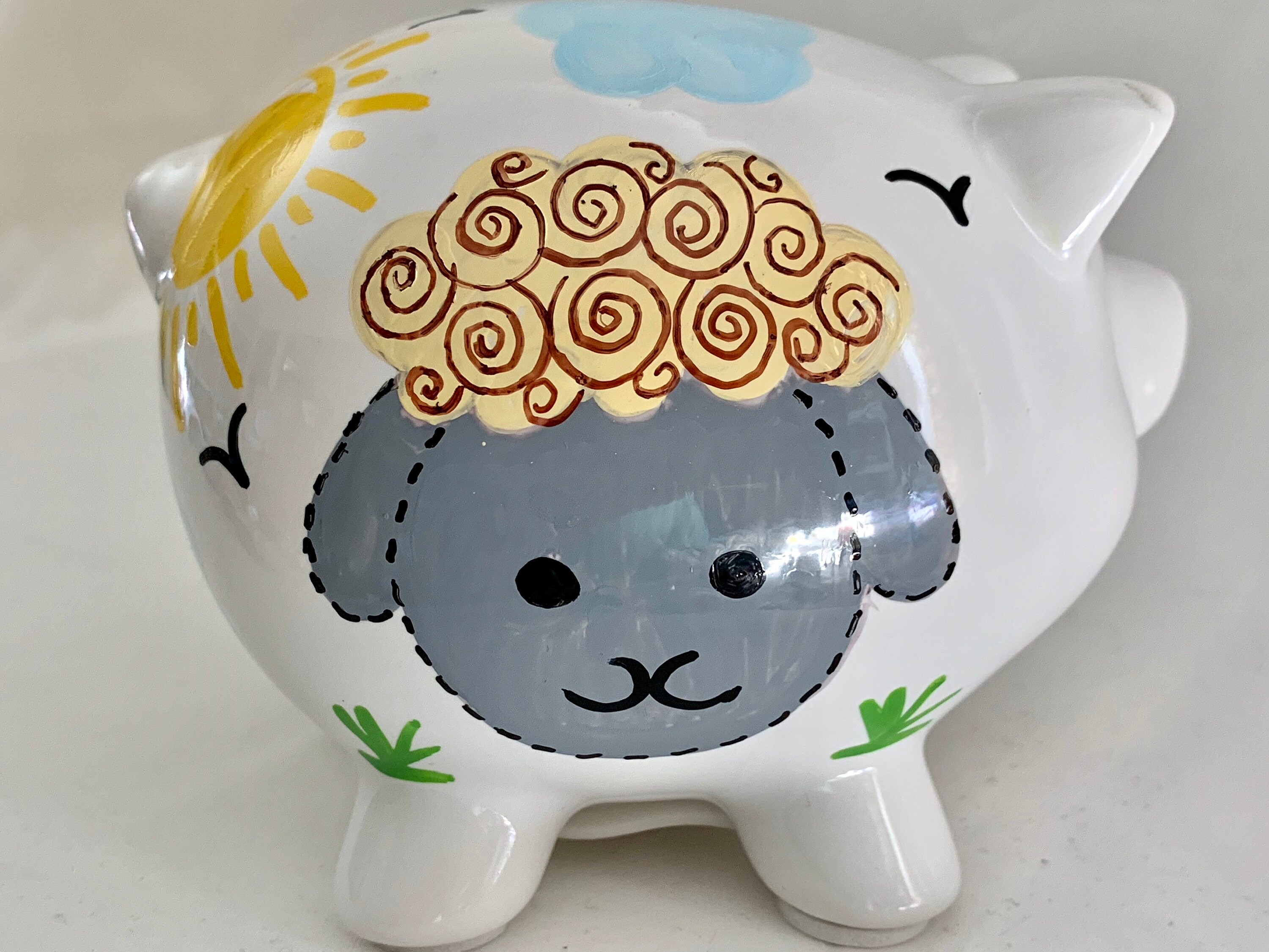 Personalized Hand Painted Farm Animals Piggy Banks Party Favors- Cow ...