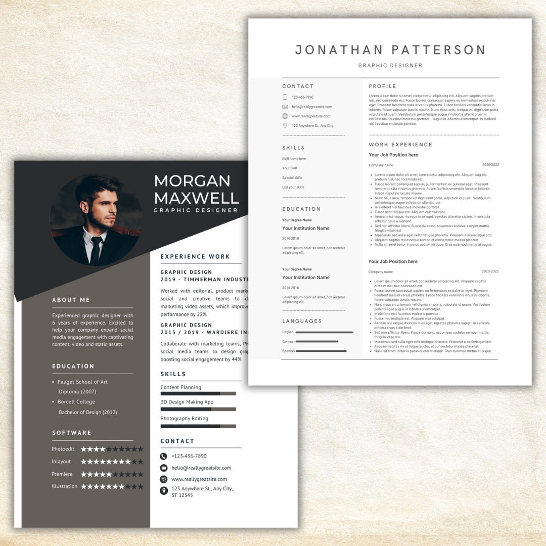 Bundle,multiple, Resumes,minimalist CV Resume Template, Clean Resume ...