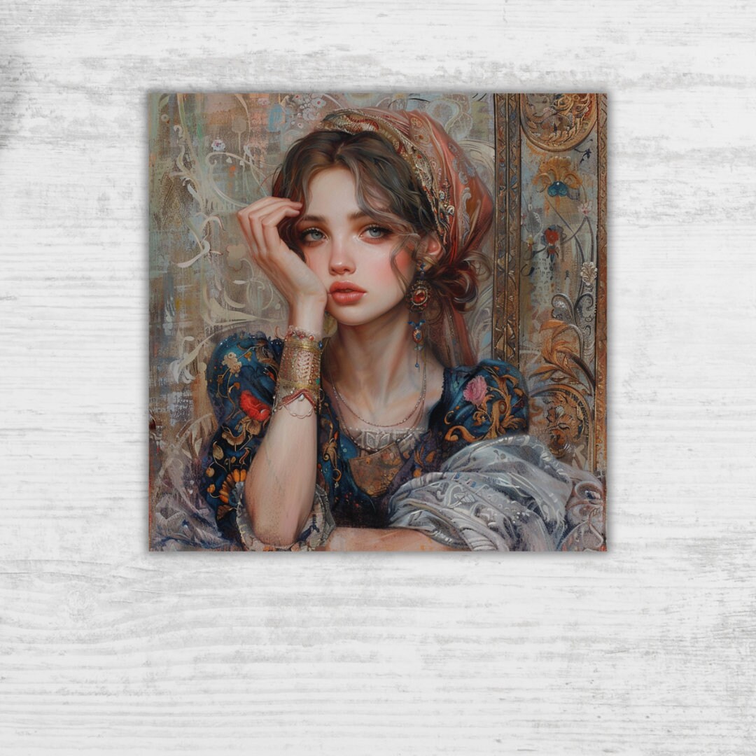 Vintage Victorian Woman Portrait Painting Original Artwork for Home ...