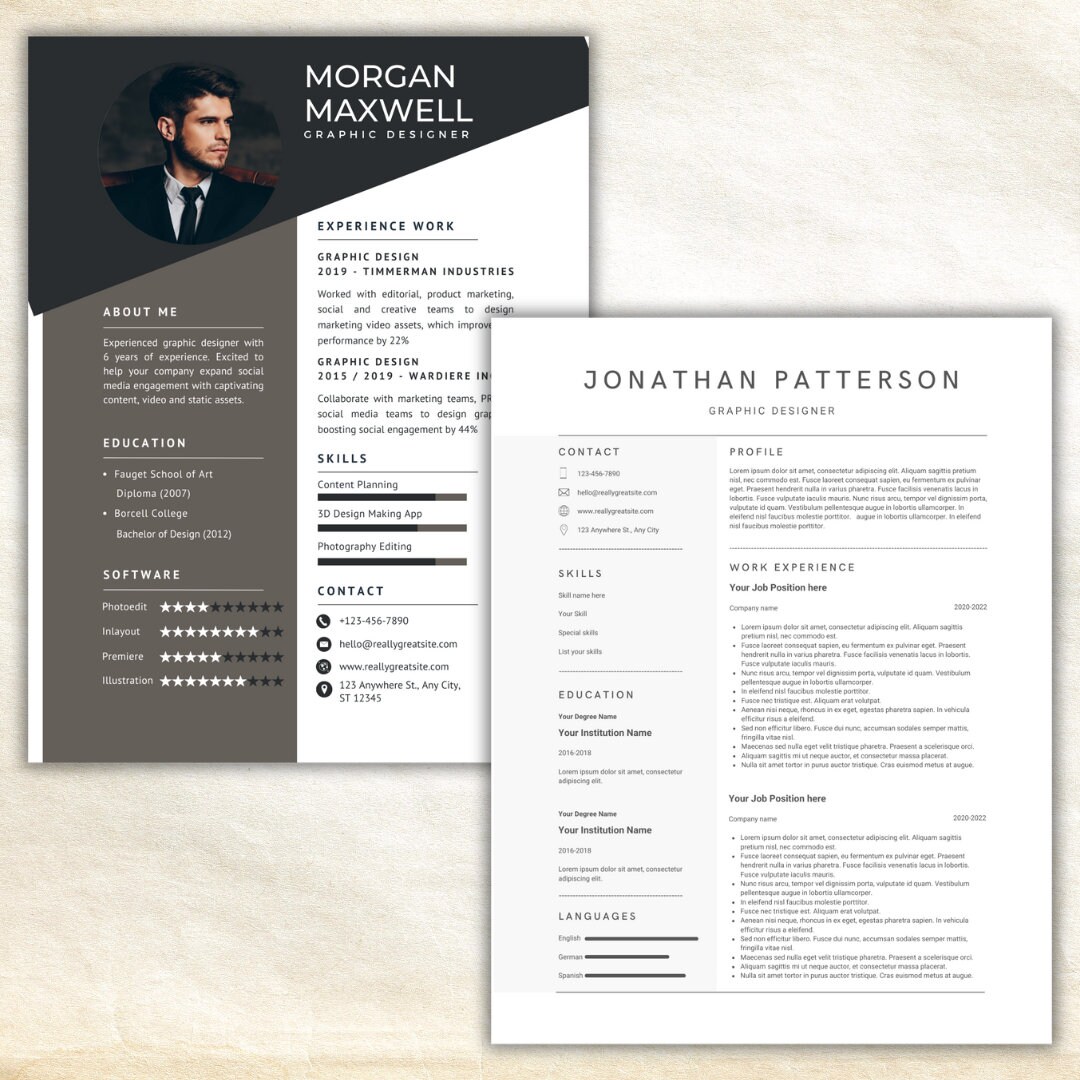 Bundle,multiple, Resumes,minimalist CV Resume Template, Clean Resume ...